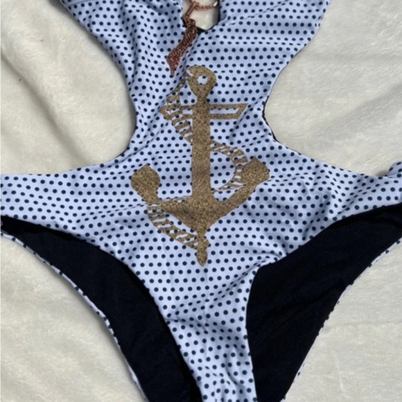 Swim | New Monokini With Gold Ancor | Poshmark